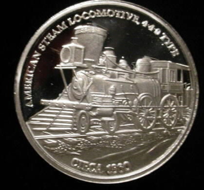 train silver round steam locomotive 1860
